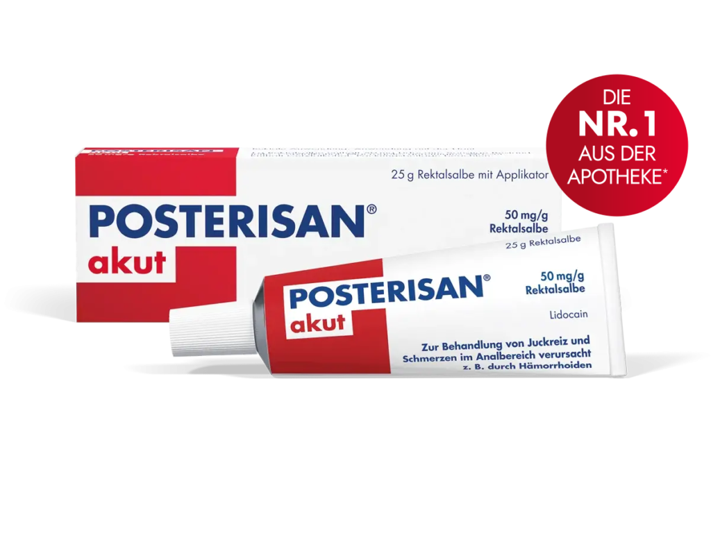 Posterisan akut Salbe gut gegen starken Juckreiz bei Hämorrhoiden